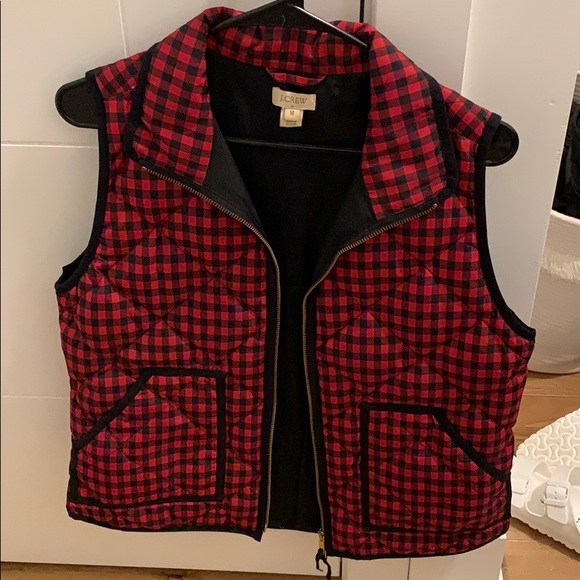 J. Crew | Jackets & Coats | Buffalo Check Vest | Poshmark